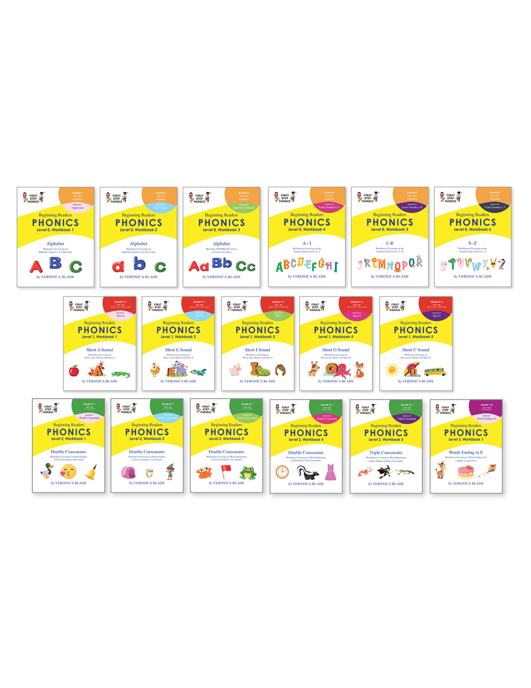 All 22 workbooks – First Step Phonics